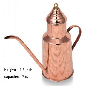 Turkish Copper Oil Bottle Dispenser, 17 Oz – HAKAN