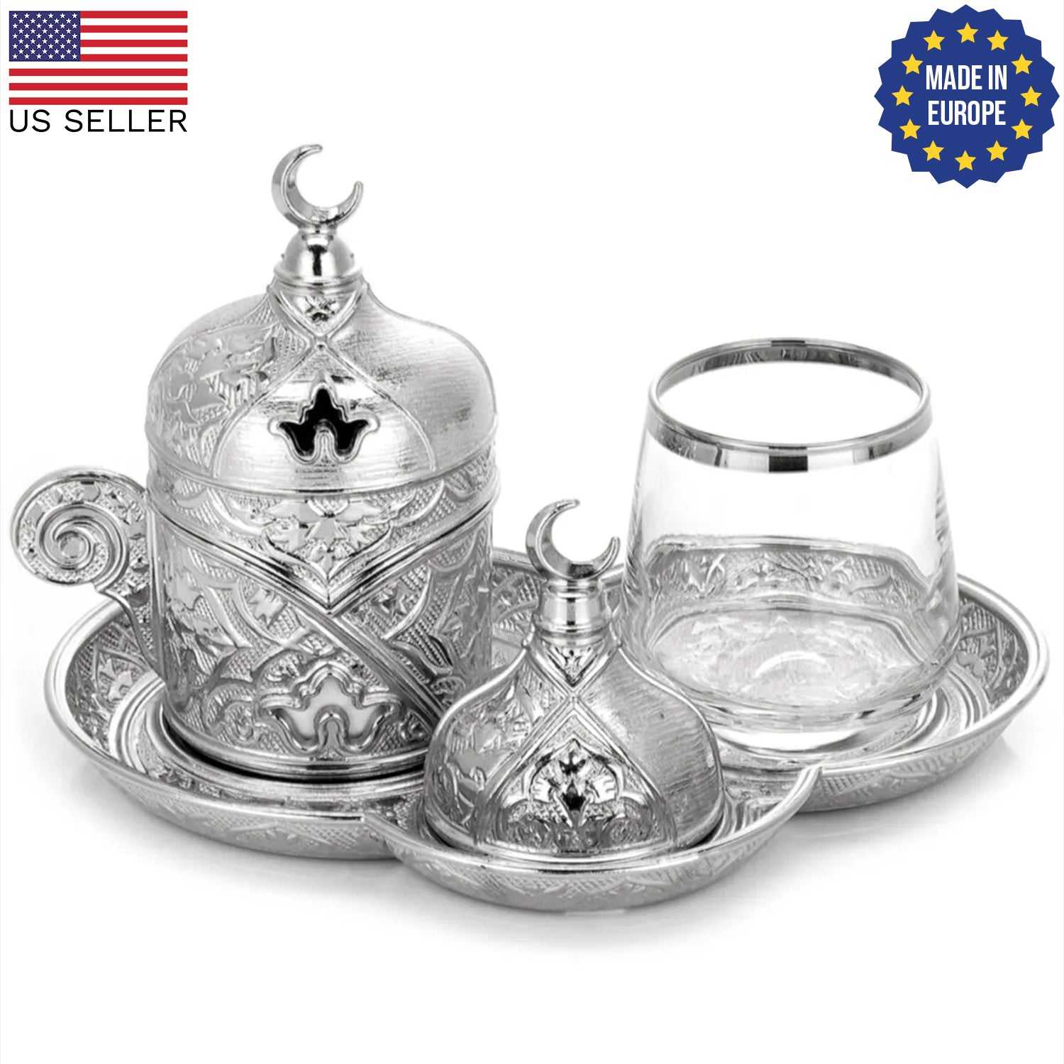 Sena Turkish Coffee Service Set for One Person, 4 Oz – HAKAN