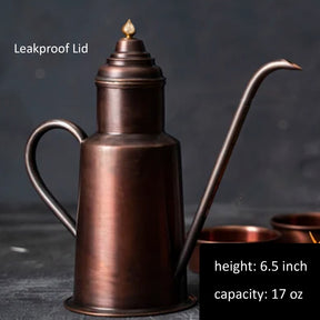 Turkish Copper Oil Bottle Dispenser, 17 Oz – HAKAN