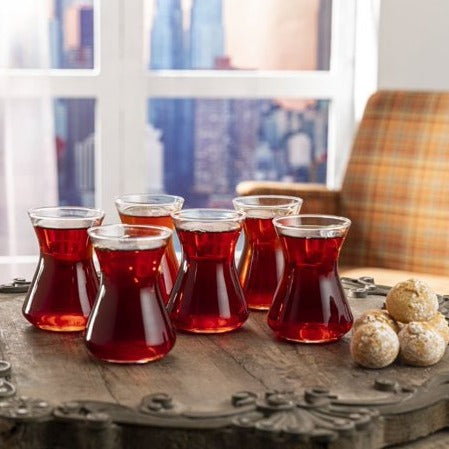 Lav Turkish Tea Glasses, Beverages Cups Set, 4.7 oz – HAKAN