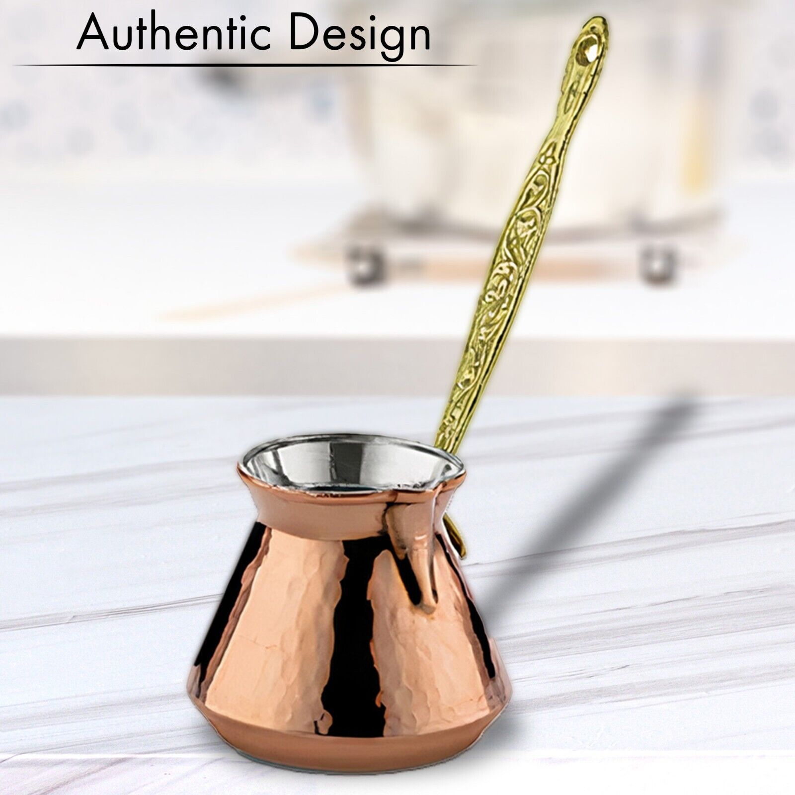 Hammered Copper Coffee Cezve, 8 oz – HAKAN